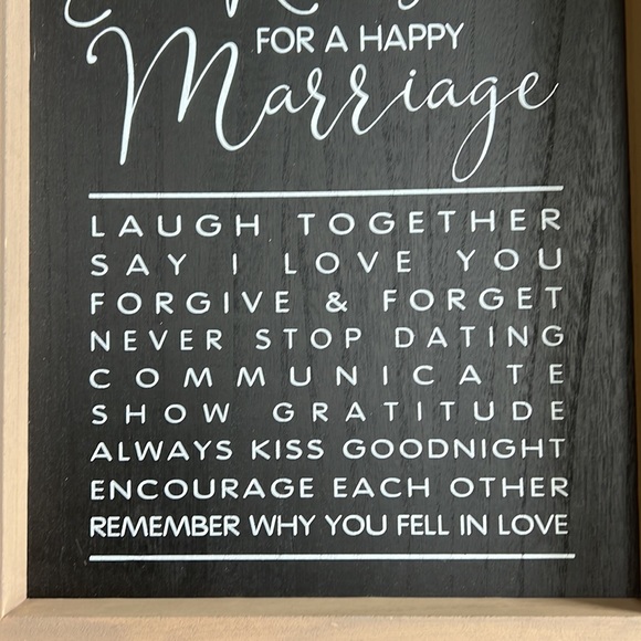 Wall Decor | Nwt Happy Marriage Sign | Poshmark
